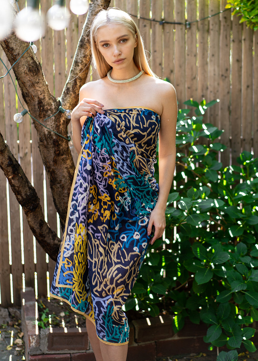 Blue Dream Beach Pareo | doku | scarf